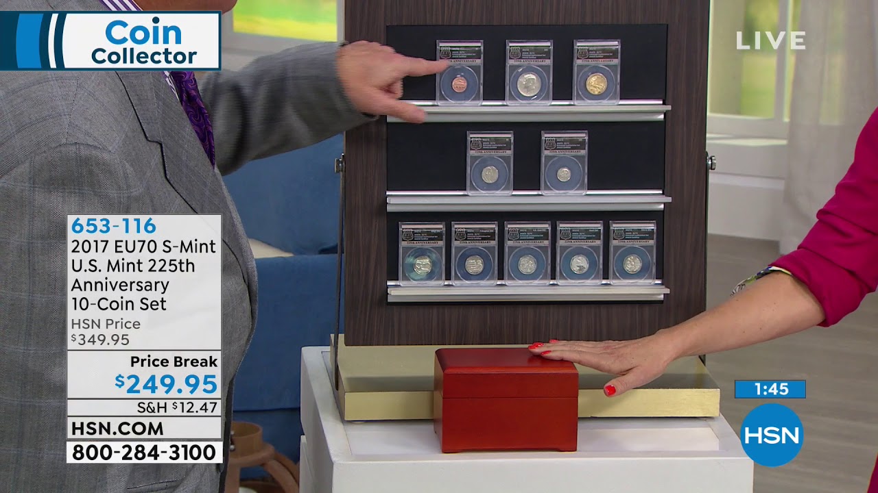 2017 EU70 ANACS SMint U.S. Mint 225th Anniversary 10Coin...