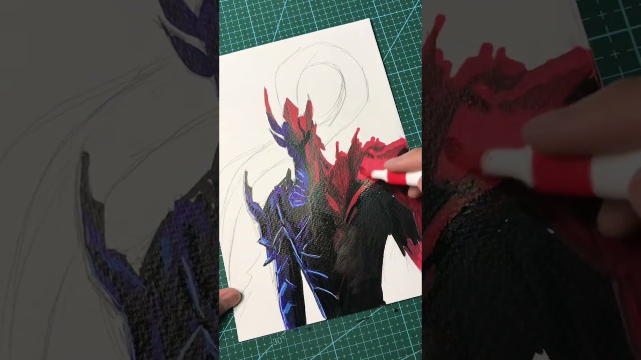 IGRIS / Solo Leveling ✏️✒️🔵🔴 #drawing #painting #anime #sololeveling #igris