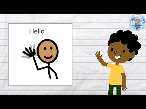 Hello - Goodbye | Core Vocabulary Song | N2Y's Symbolstix Symbols | TouchChat and PLQ2Go