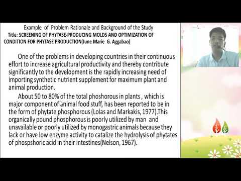 Chapter I Rationale and Background of the Study by sir Chris Uminga