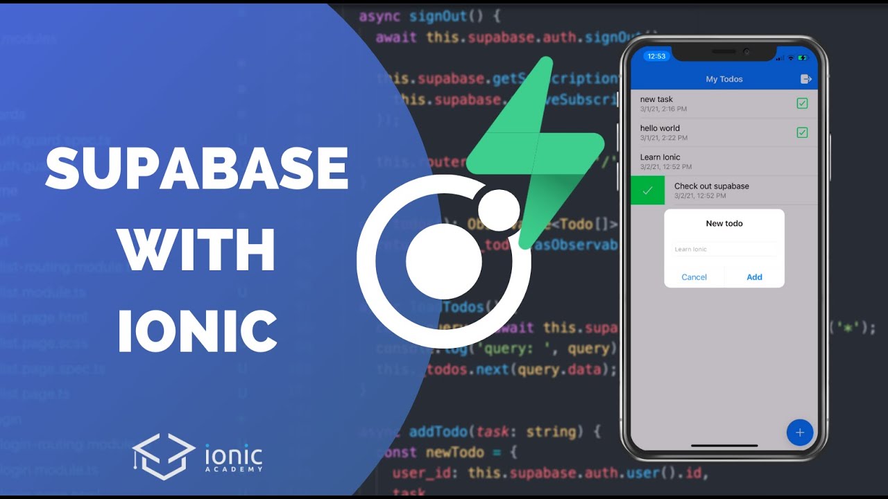How to Integrate Supabase in Your Ionic App