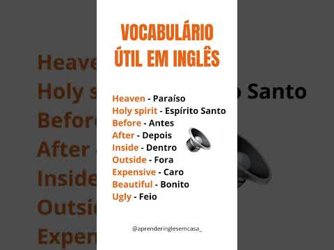VOCABULÁRIO ÚTIL EM INGLÊS