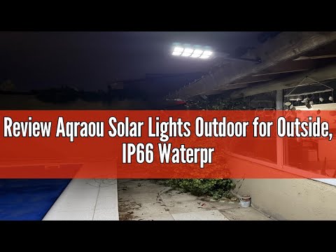 Review Aqraou Solar Lights Outdoor for Outside, IP66 Waterproof Solar Street Lights Outdoor with Mot