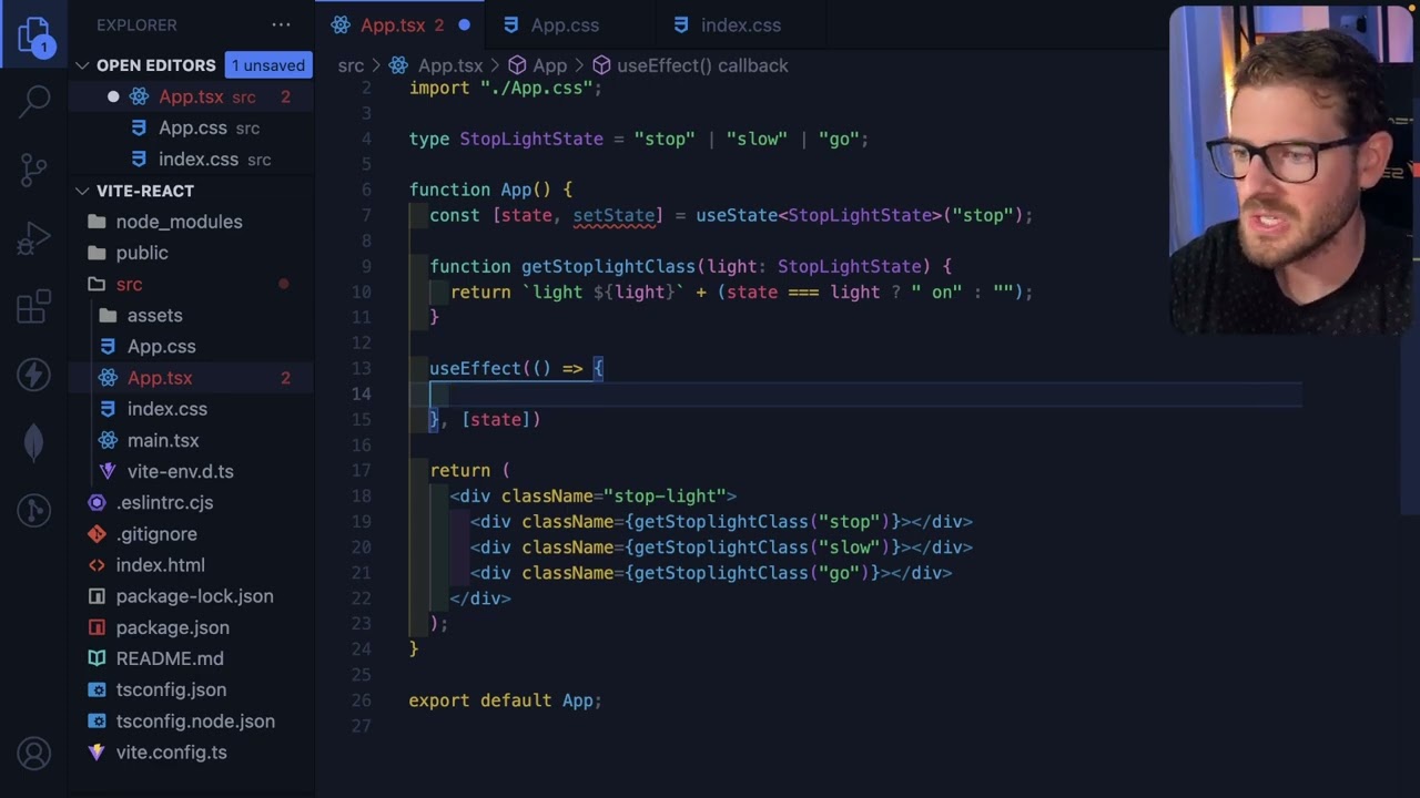 Here is another fun react beginner challenge - build a stop light