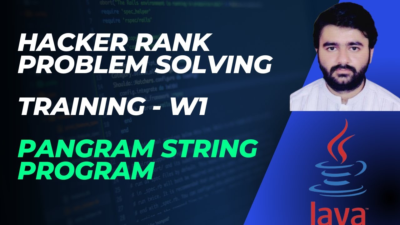 Coding Challenge | Java | Part 8 | Pangram String Program | Coding Solution | Hackerrank Practice