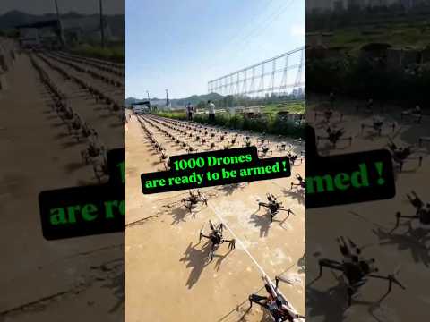 1000 Drone are ready to be armed ! #teknologi #future #drone #shorts