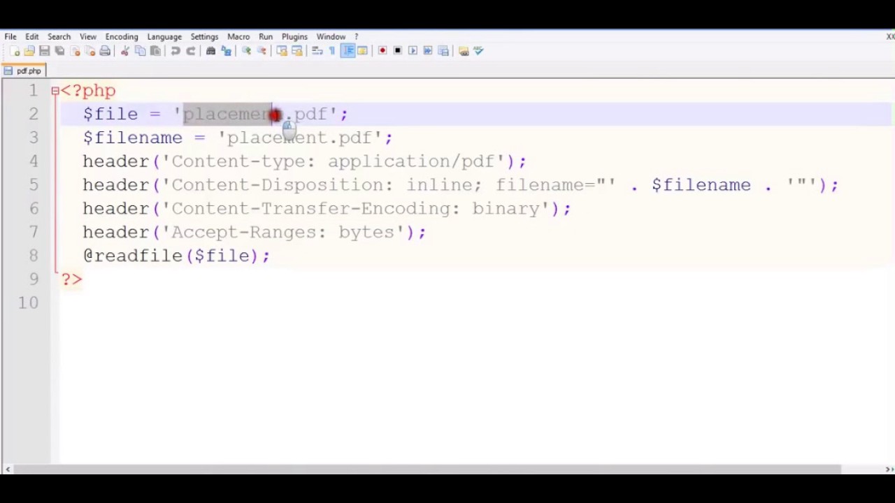 How to display pdf file using php