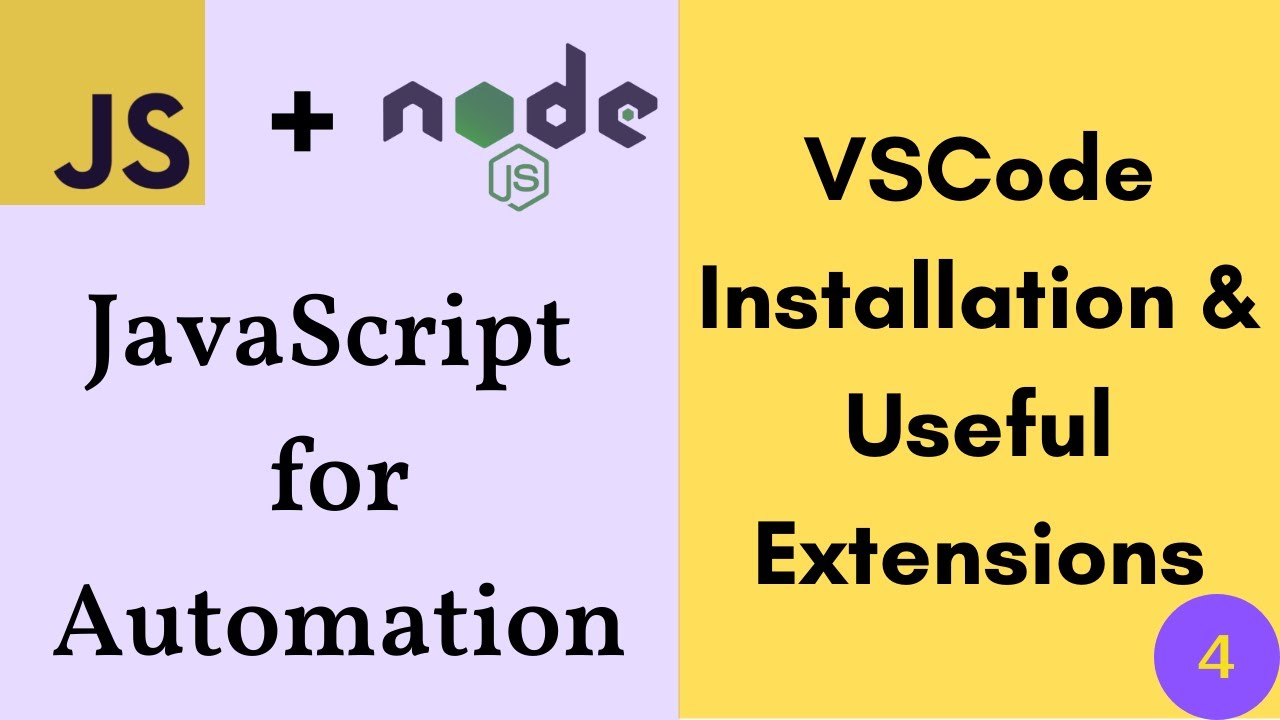 JavaScript for Testers - VSCode Installation and Extensions