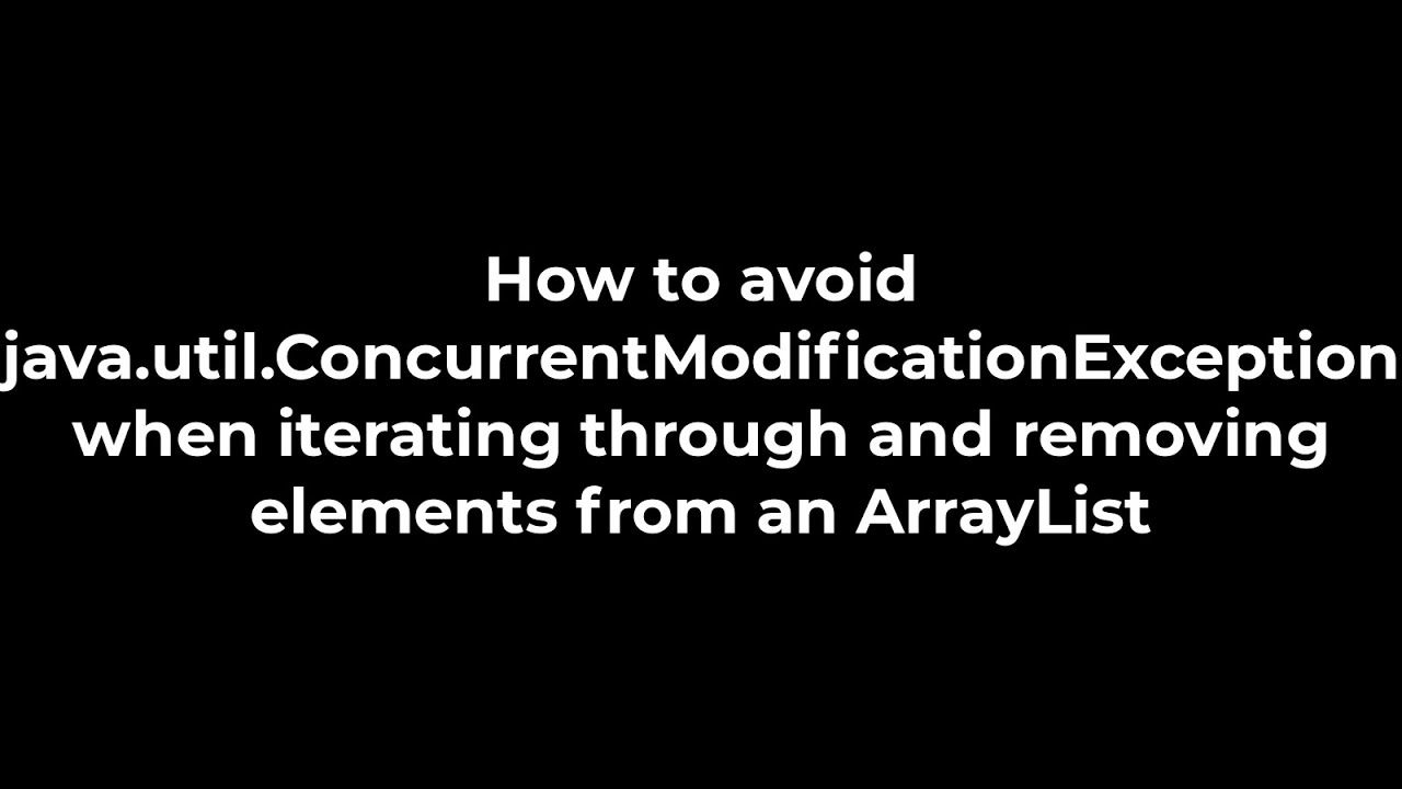 Java :How to avoid java.util.ConcurrentModificationException when iterating through (5solution)
