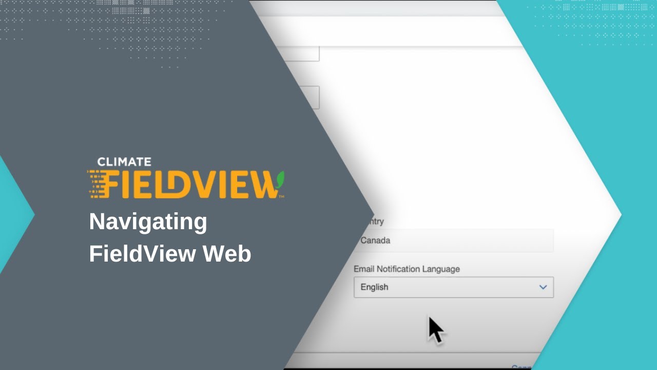 FieldView Web - Settings - Account