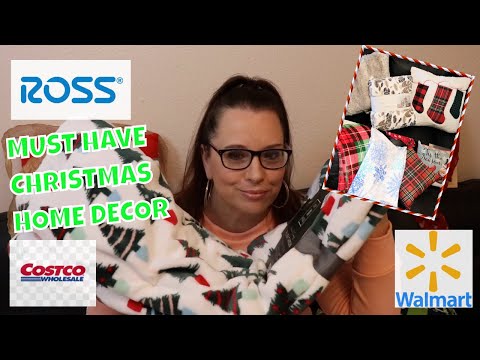 COSTCO l ROSS l WALMART Christmas Décor Haul -Throw Pillows & Plush Throw Blankets! Must haves🎄⛄