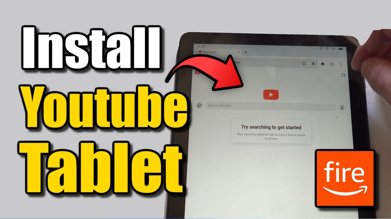 How to Install YOUTUBE on Amazon Fire HD Tablet (Best Method)