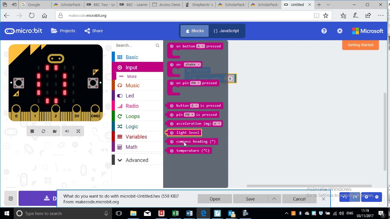 Microbit Tutorial 5   Making a thermometer