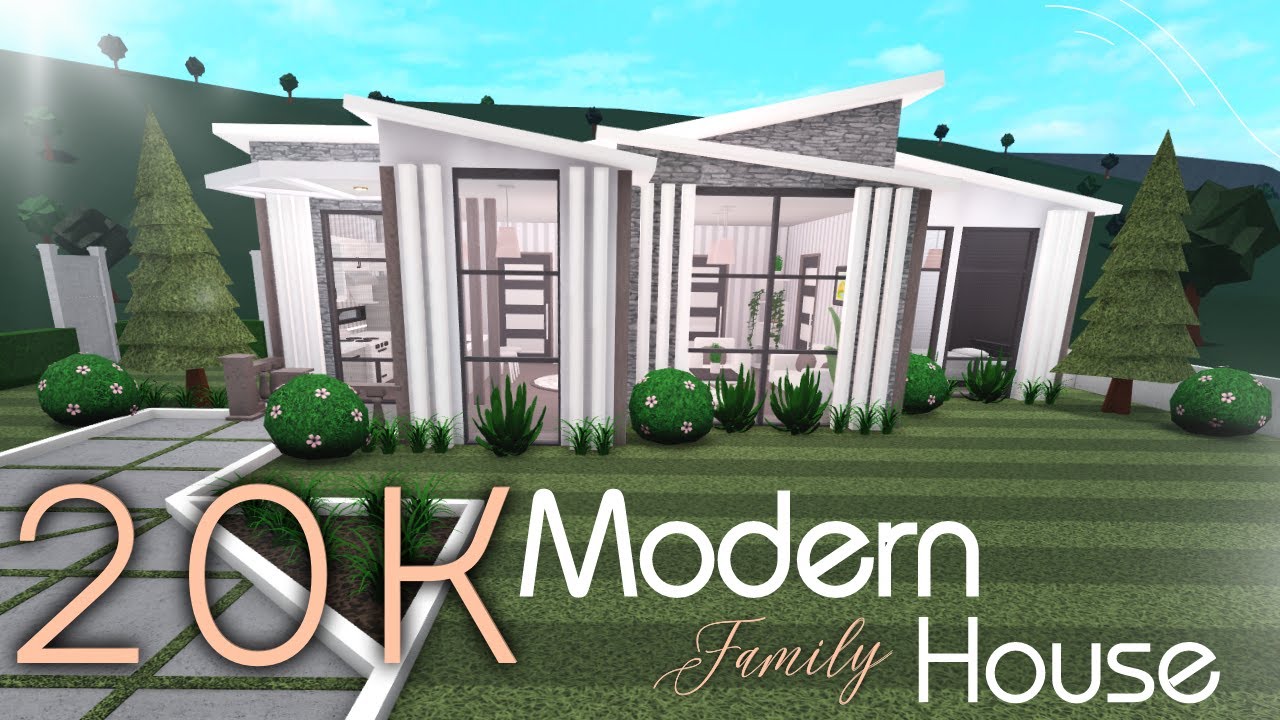20K BLOXBURG Modern Family Roleplay House | No Gamepass!