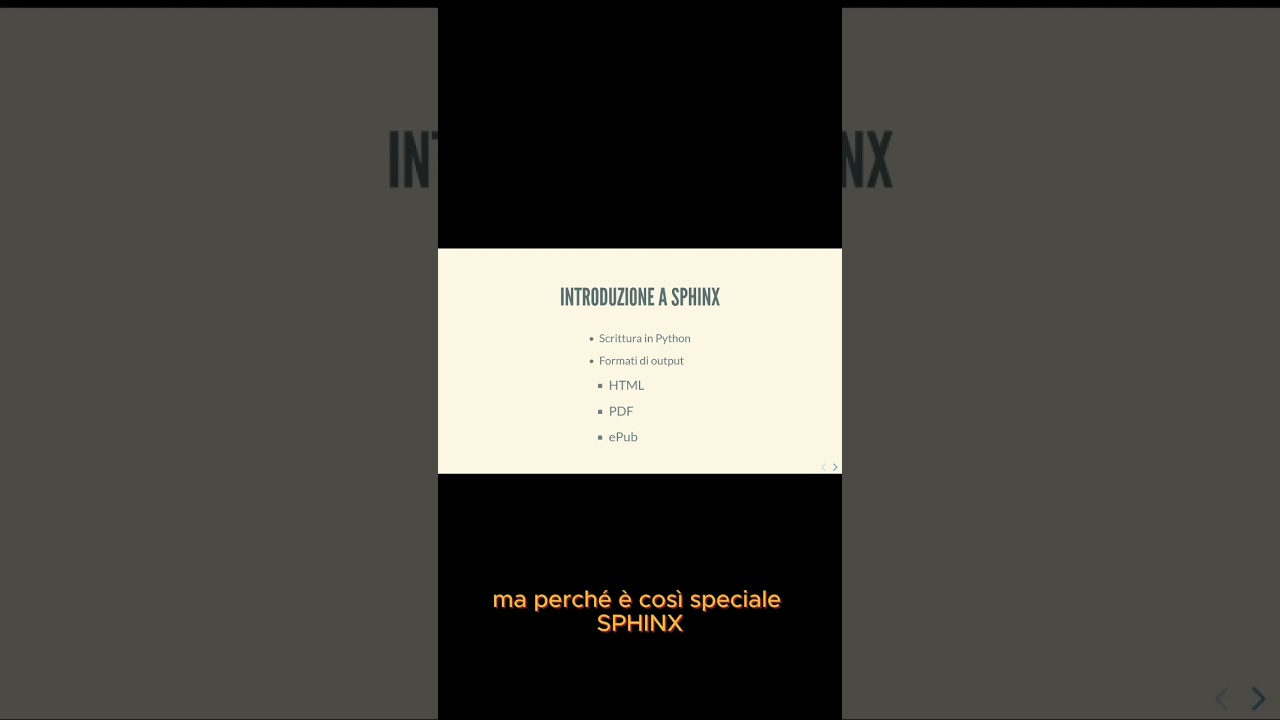 Documentazione Automatica in Python con Sphinx