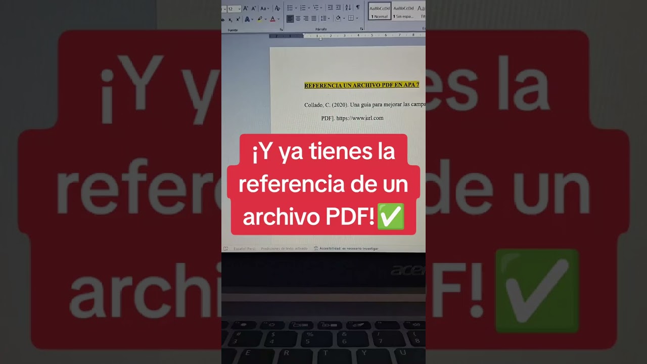¡Referencia un archivo PDF en APA 7° fácil y rápido!