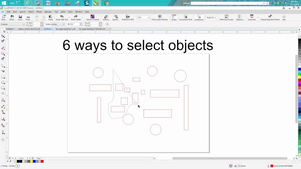 Corel Draw Tips & Tricks 6 ways to select objects