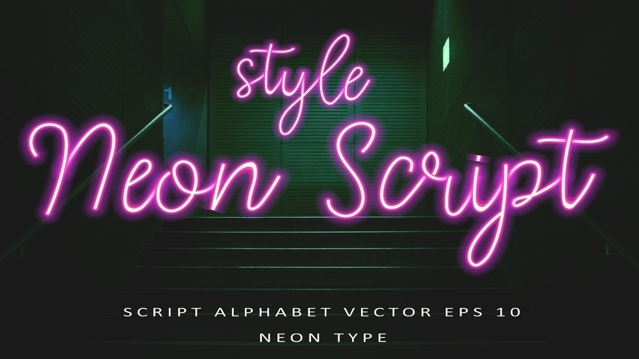 Neon Style | Script Alphabet Vector Font Free Download