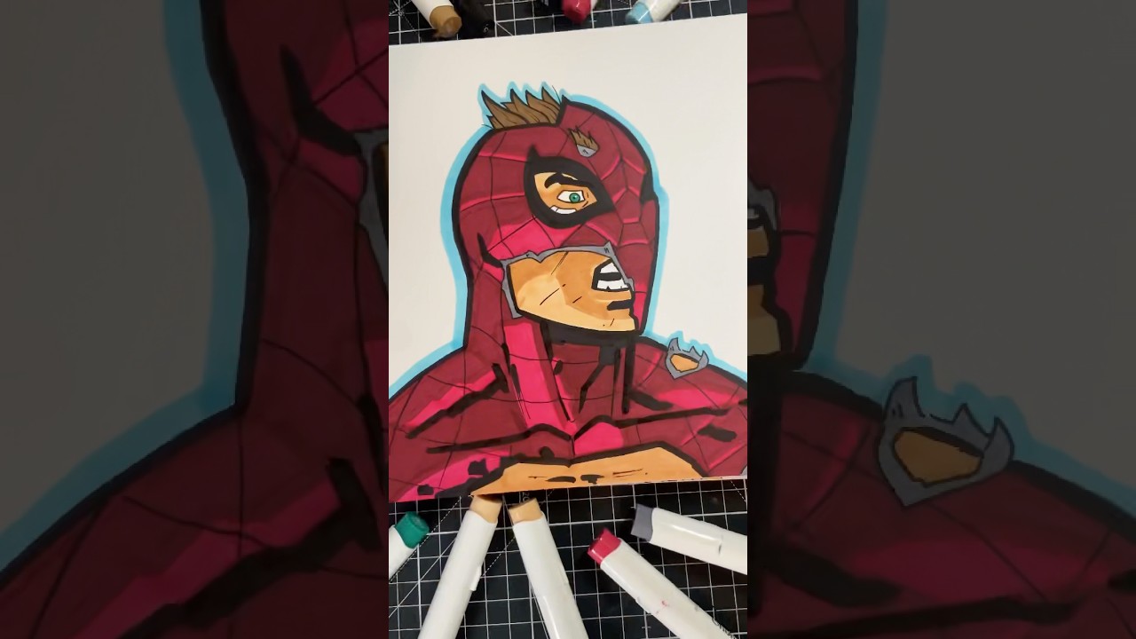 Drawing Spider-Man #spiderman #art #fyp