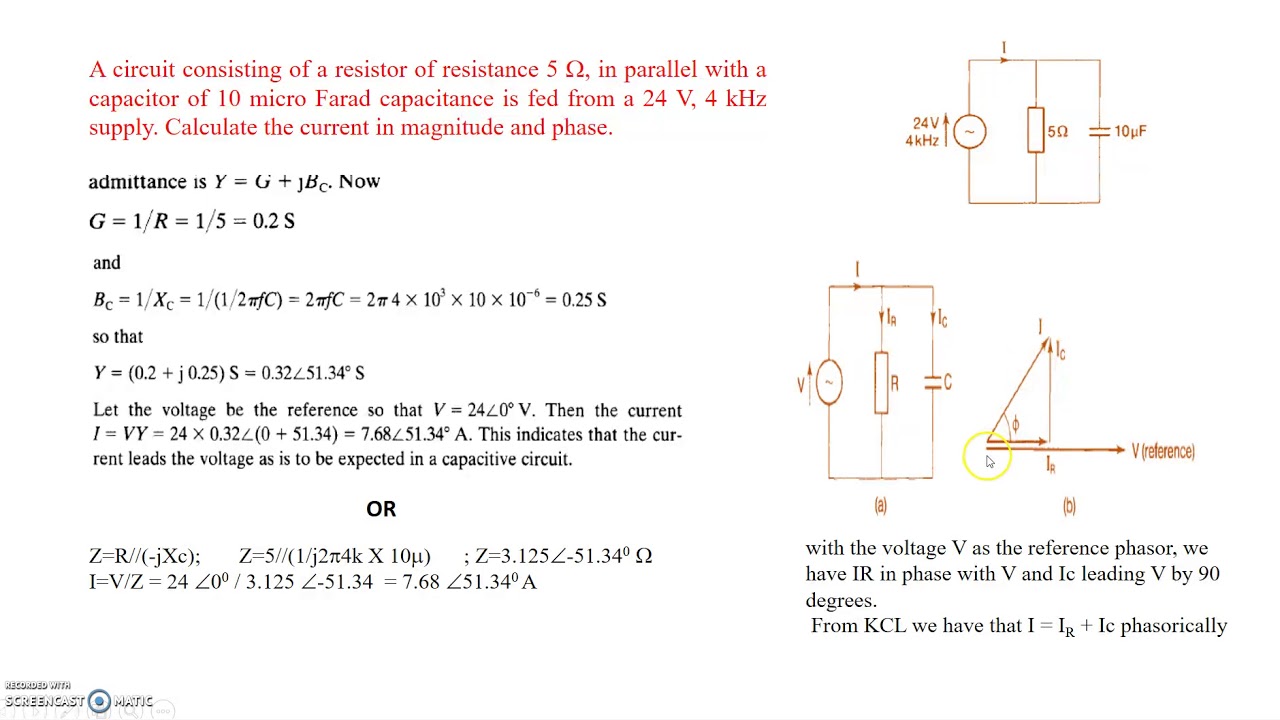 Single phase AC circuits - problems