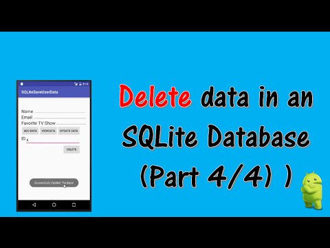 Learn SQLite Android Studio Tutorial Storing User Data part 4 4 - Mind Luster