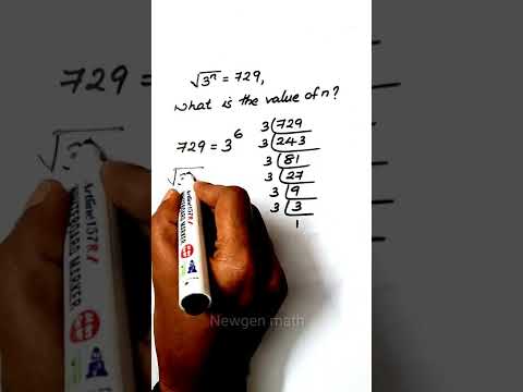 Find the value of n in the question / root of 3 raised to n is equal to 729. find n ?maths/ math