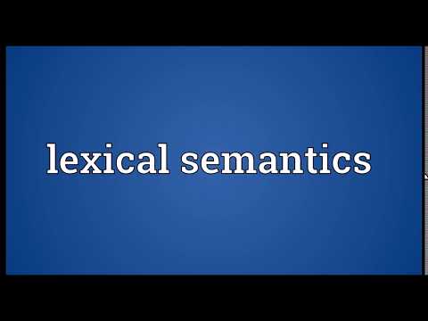 Lexical semantics Meaning | Wordogram