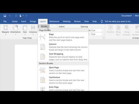 How to Make a Single Page Landscape in Word 2016/2019