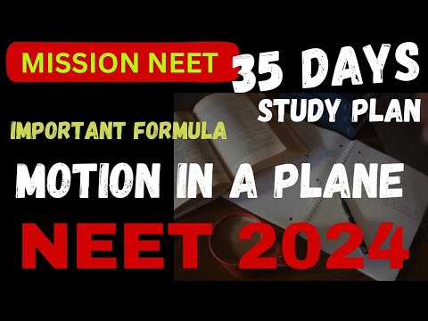 MOTION IN A PLANE | 2D | PHYSICS | FORMULA SHEET | QUICK REVISION| NEET 2024 |
