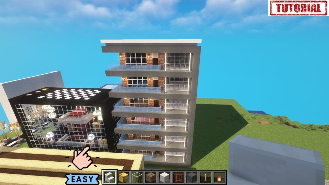 Minecraft How To Build a Mall Tutorial Build 6 Story Apartment ...