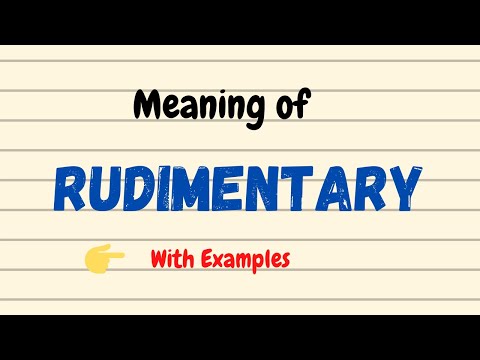 Daily vocabulary | Rudimentary Meaning | Vocabgram