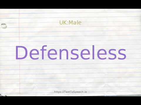 How to pronounce defenseless
