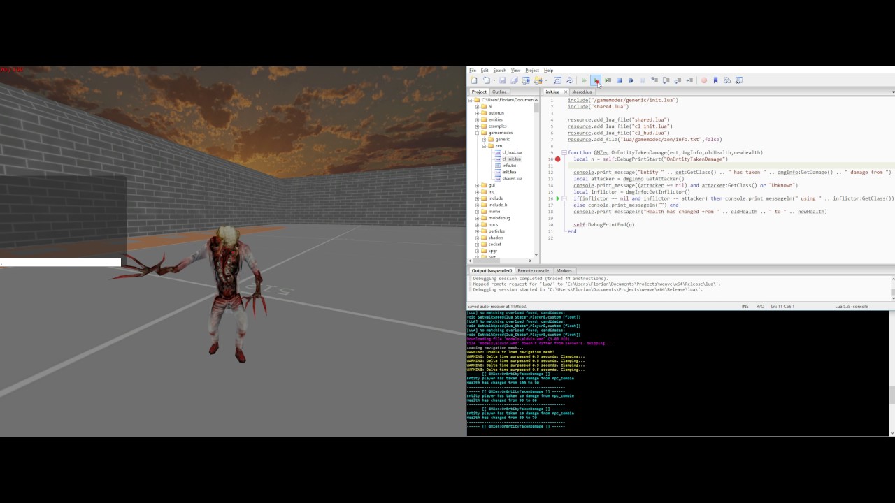 ZeroBrane Remote Debugging