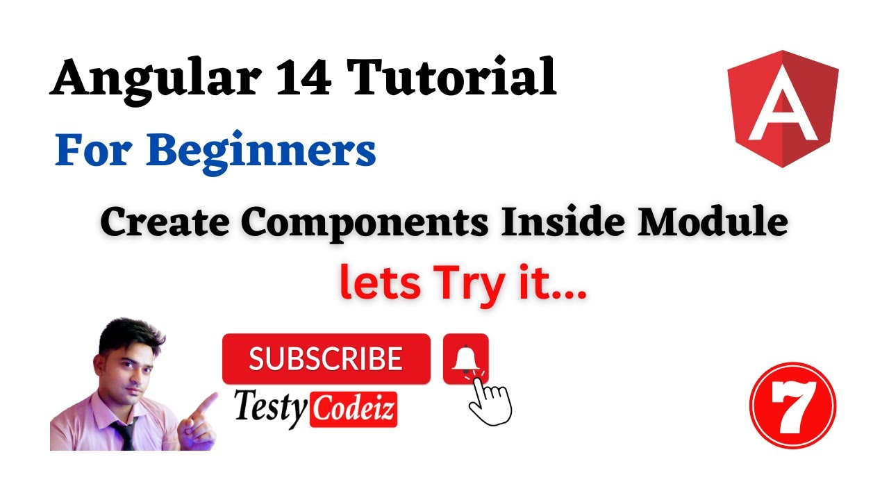Angular 14 tutorial for beginners, Create Component inside modules,Angular tutorial with Testycodeiz