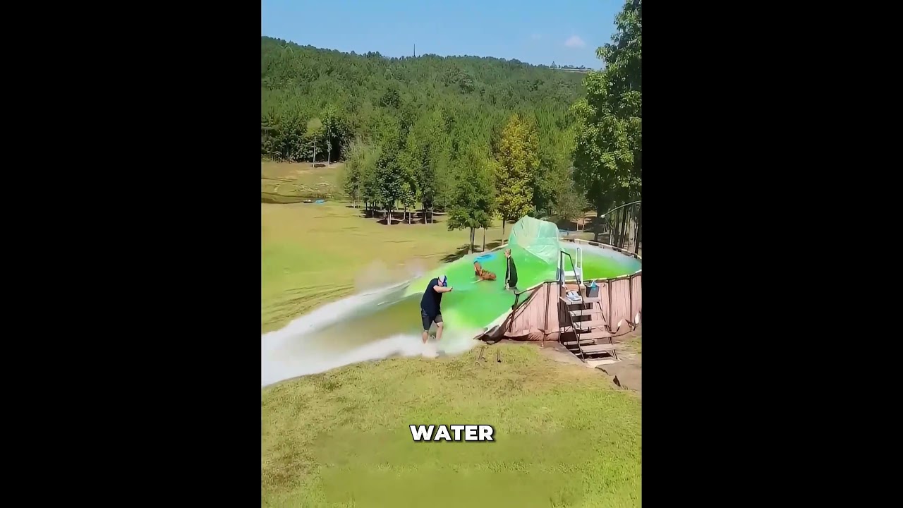 When pools get cut open at the end of summer #satisfying #poollife #summer