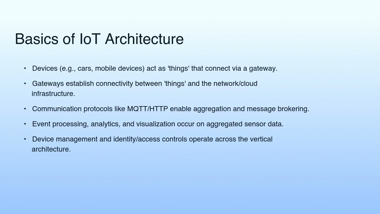 Basics of IoT Architecture | IoT Cloud