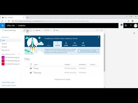Adding Folders and Subfolders into your OneDrive