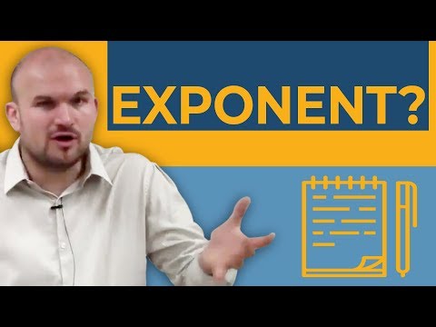 What is the definition of an exponent