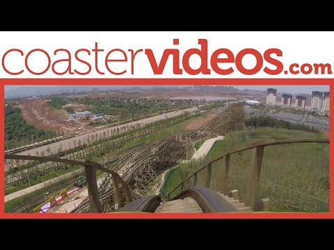 TALLEST - FASTEST - LONGEST wooden coaster in China! Python @ Wanda Nanchang, China from GCI