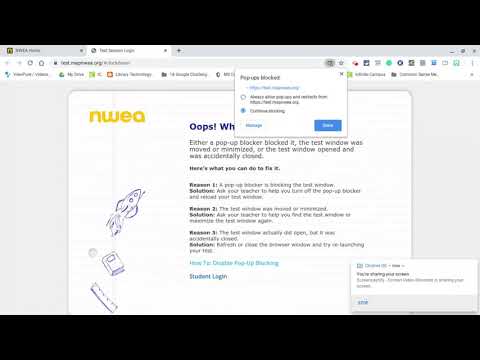 NWEA error where's my test window