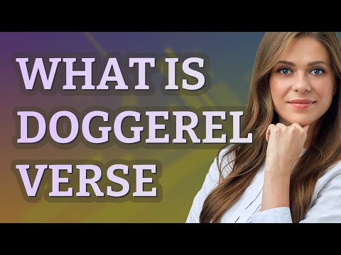 Doggerel verse | meaning of Doggerel verse