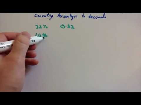 Percentages to Decimals - Corbettmaths