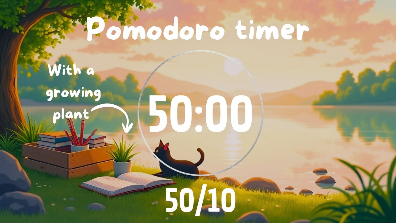 4 Hour Pomodoro 50/10 Timer | Study, Work & Deep Focus Productivity Session