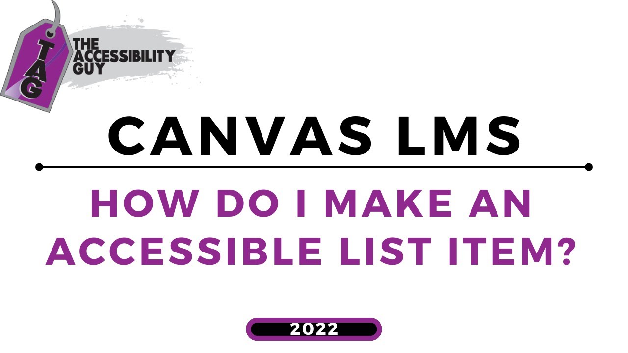 Canvas Accessibility: Lists