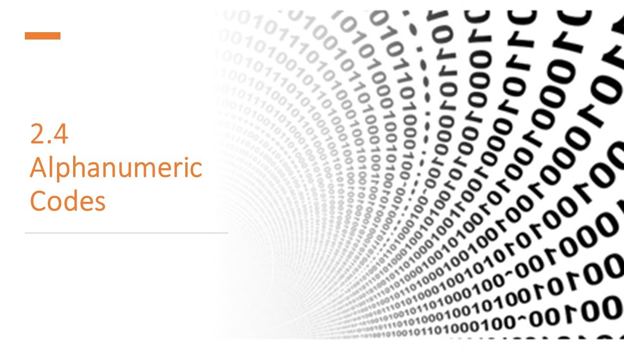 Chapter 2.4: Alphanumeric code