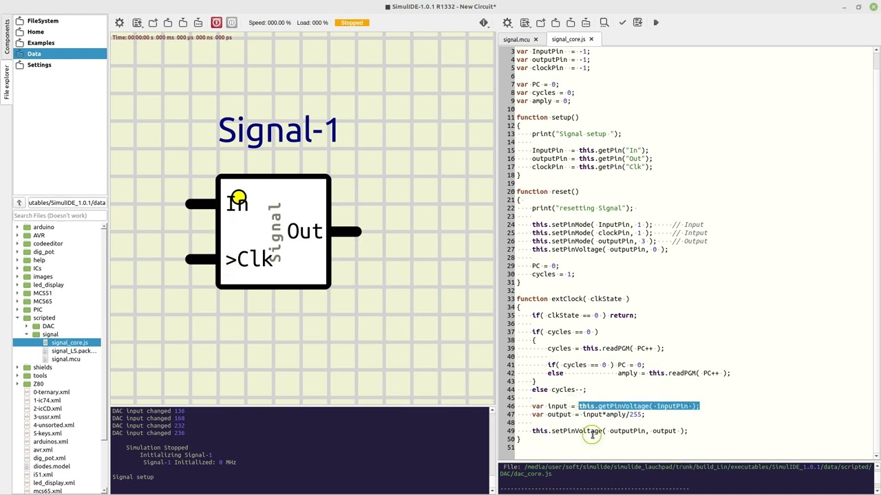 Scripted Component SimulIDE dev.