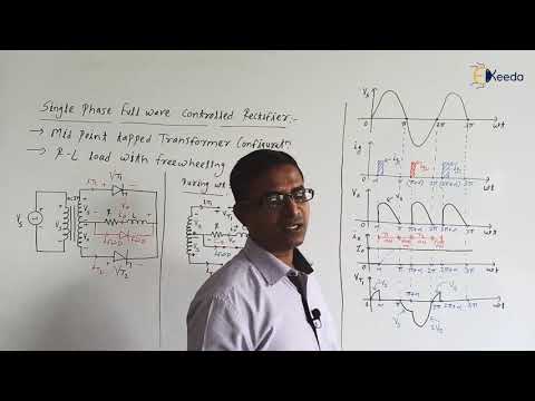Single Phase FWC Rectifier: Mid Point Tapped Transformer: RL Load With FWD Circuit Operation ...
