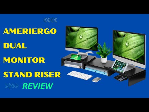 AMERIERGO Dual Monitor Stand Riser for 2 Monitors, Monitor Stand for Desk Review