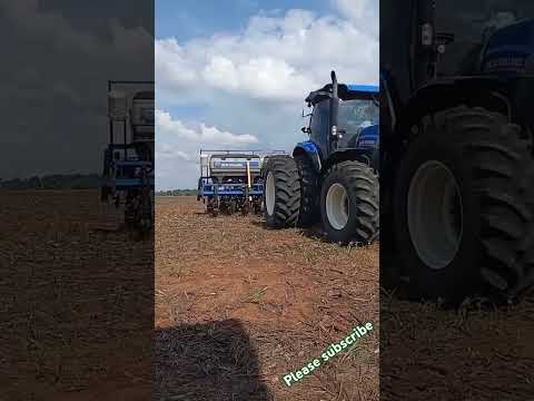 New Holland planter at work, planting seeds with ease! #seeder #tractor #planting#agricultural