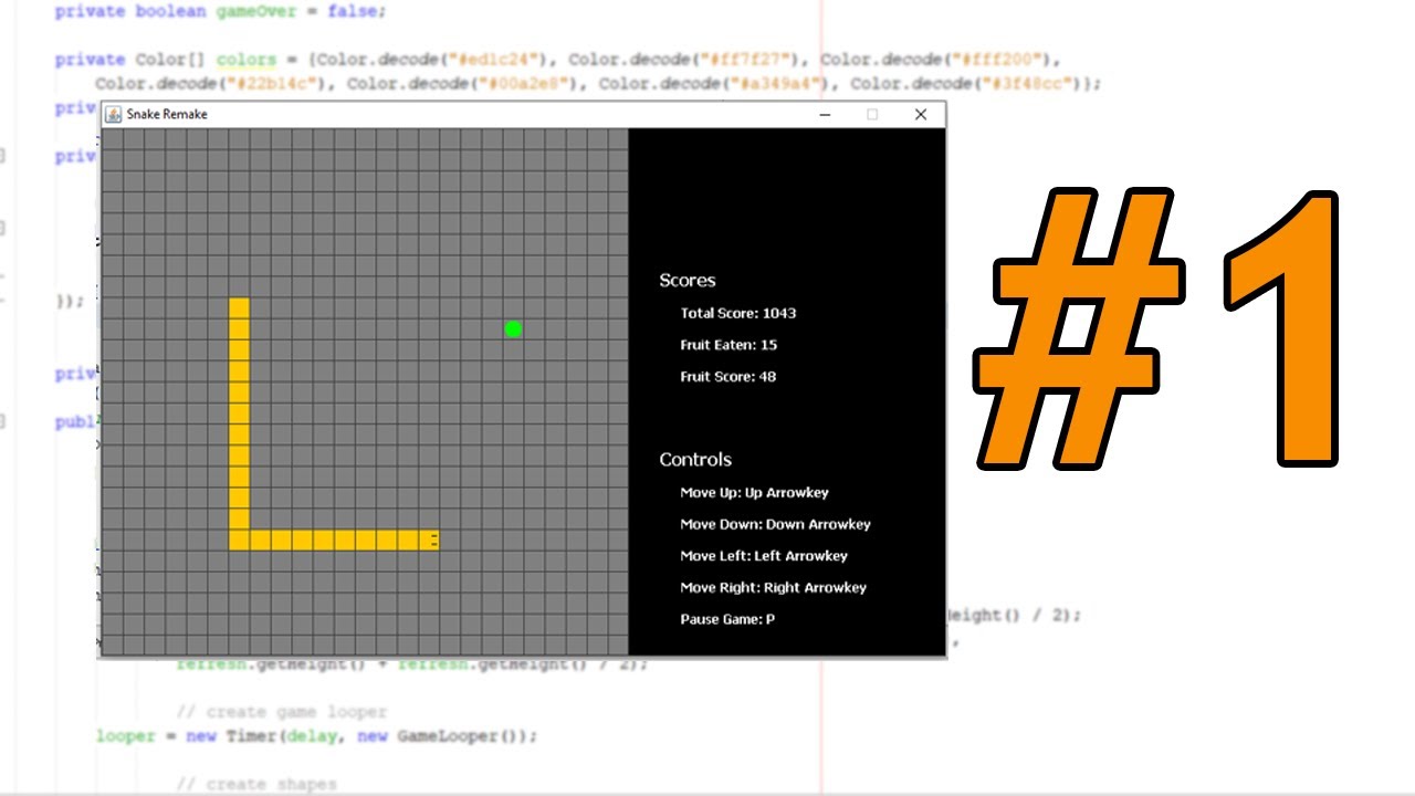 Java Snake game Tutorial - #1: Game window, Draw something, Basic gameloop